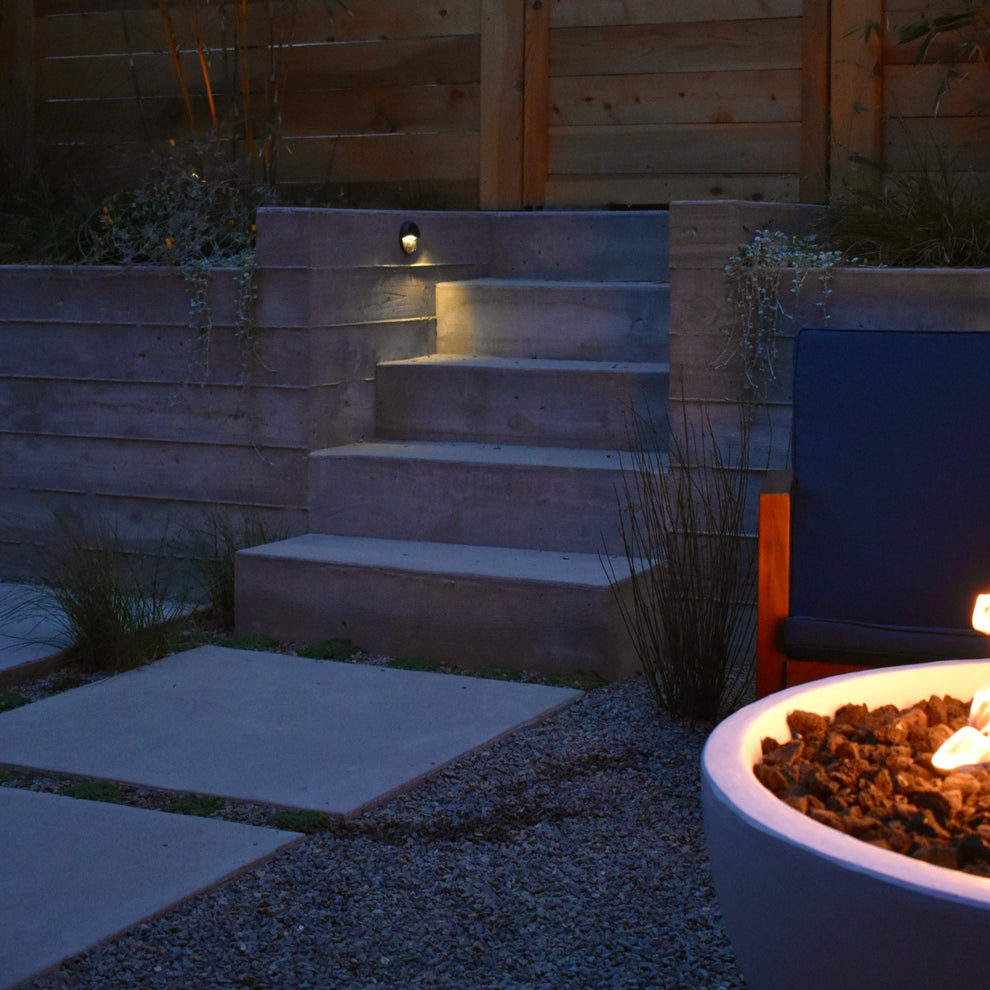 Surface Mount Path & Step Light Brass 12v LED Outdoor Lighting Outdoor ...