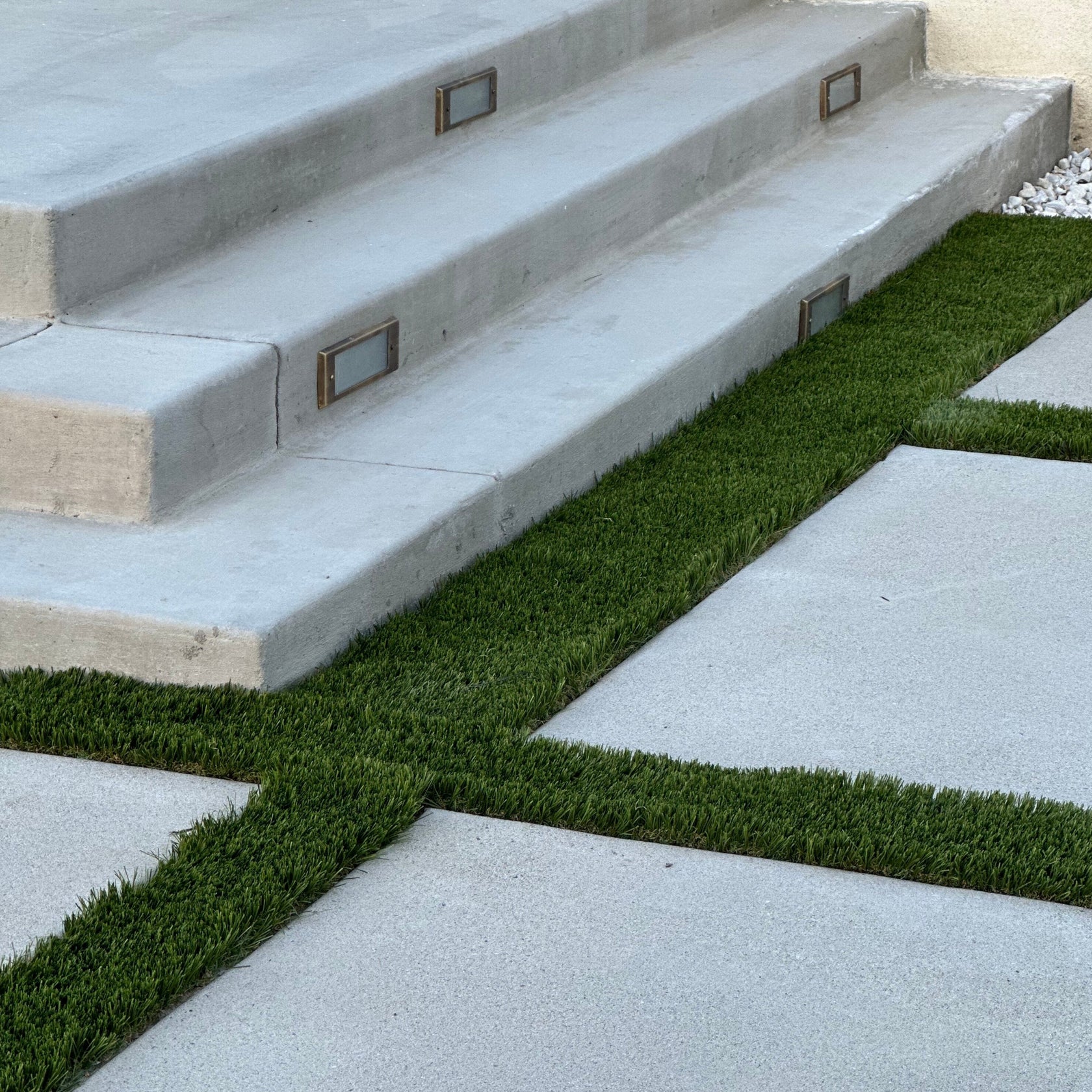 Concrete Steplights & Brass Deck Light – Pampa Lighting LLC